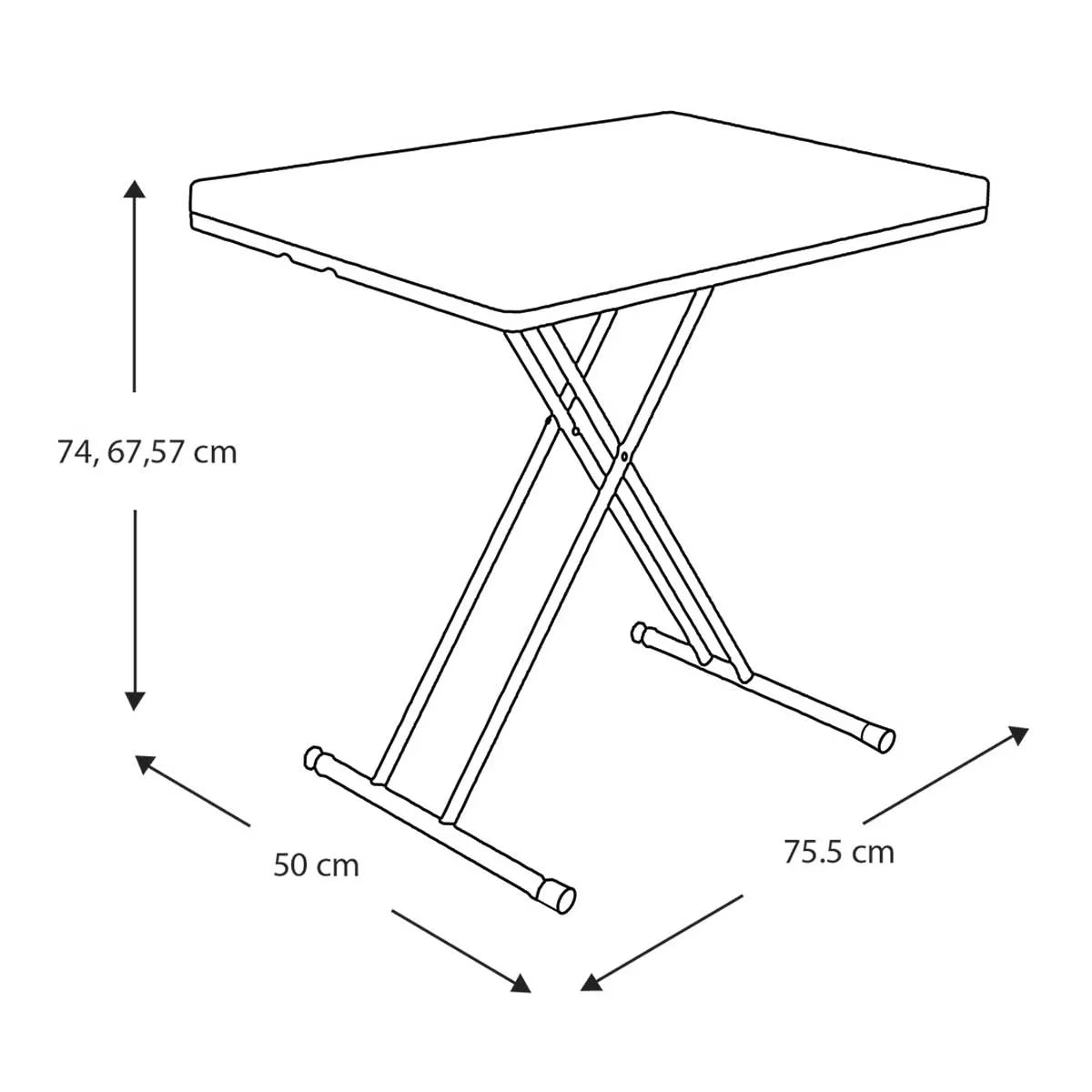 Mesa Plegable chica Rectangular | Fabrica de Mesas Plegables