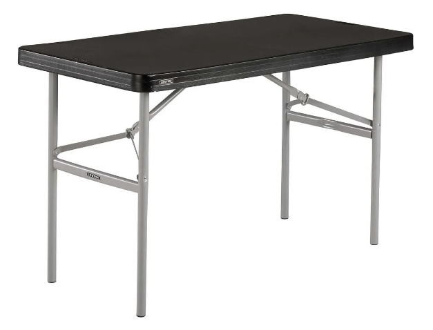 Mesa Plegable Rectangular Portafolio Negra 1.20m - Mesas y sillas L...